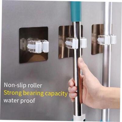 Wall Mounted Mop Organizer Holder Brush Broom Hanger Home