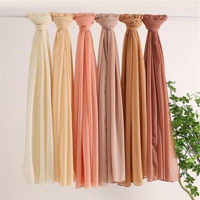 Single color chiffon scarf for womens headscarf雪纺围巾头巾