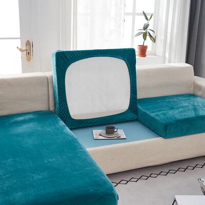 Airldianer Velvet Solid Color Sofa Cushion Covers for Living