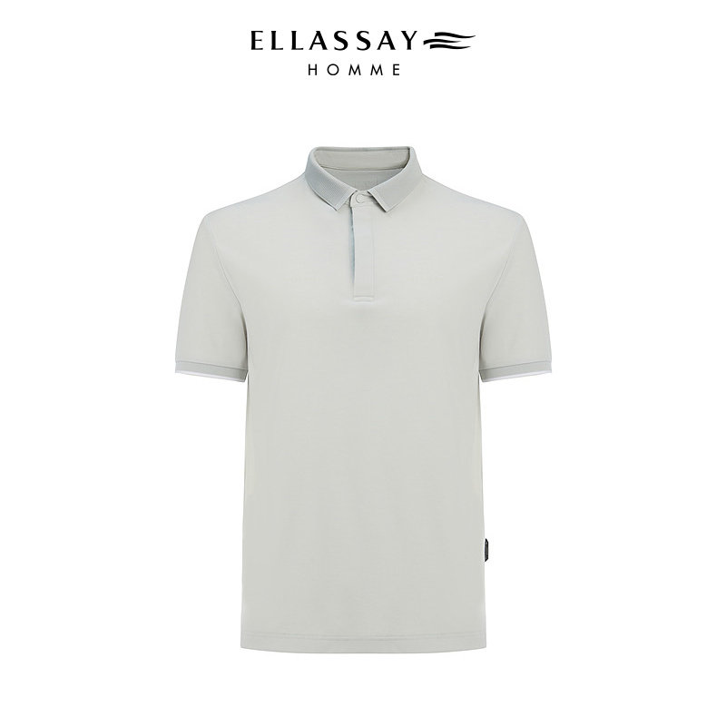 ELLASSAY歌力思男装莱赛尔混纺短袖POLO衫EME362Z08500
