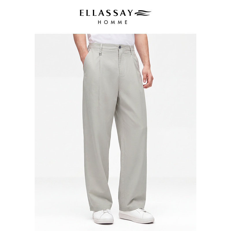 ELLASSAY歌力思男装26年春夏直筒宽松挺阔休闲裤裤EME372K08900