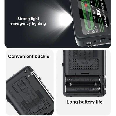 Portable Mini Radio FM AM SW Radio with LED Flashlight