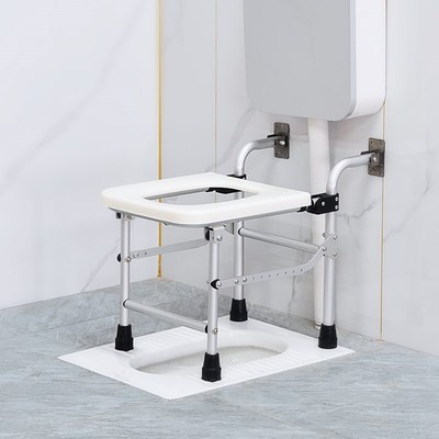 蹲厕改坐厕马桶老年人家用靠墙折叠坐便椅孕妇厕所坐便器蹲坐两用