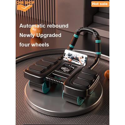 Ab Roller Wheel Automatic Rebound Exercise Equipment Gym