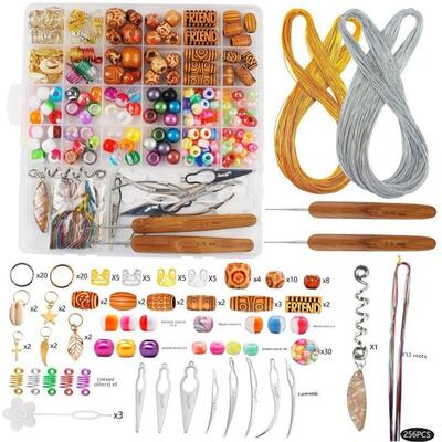 African Hair Rings Beads Cuffs Tubes Hair Braids Accessories