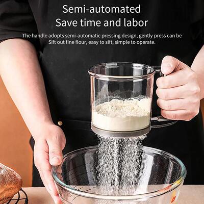 Kitchen baking, cake flour sieve, 40 mesh semi-automatic fil