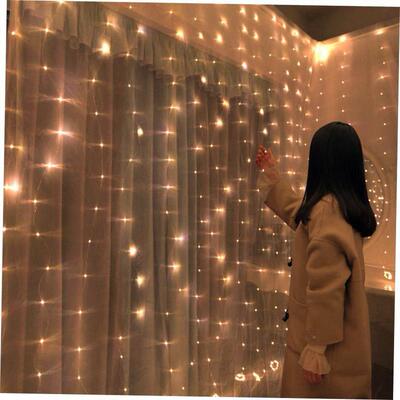 Christmas Decoration for Home 3m Curtain String Light Flash