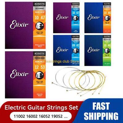 Elixir Electric Guitar Strings Acoustic Coating Rope 80/20 P