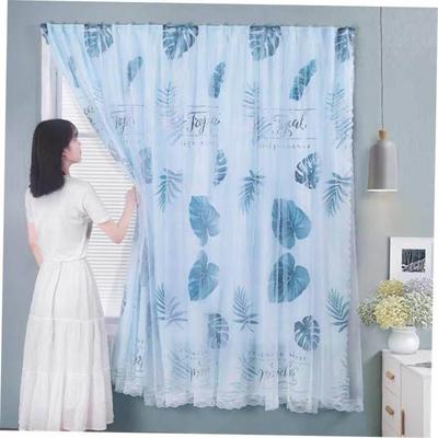 No Need to Punch Velcro Curtain Shading Yarn Window Curtains