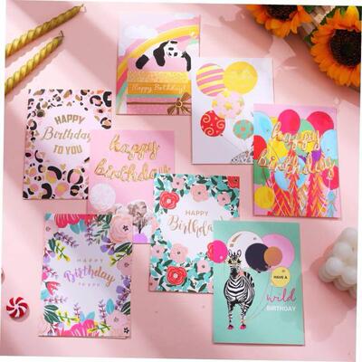 happy birthday card girlfriend mom生日贺卡儿童greeting card