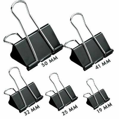 新品5PCS Metal Paper Clip 19 25 2 41 51mm FRoldback Metal