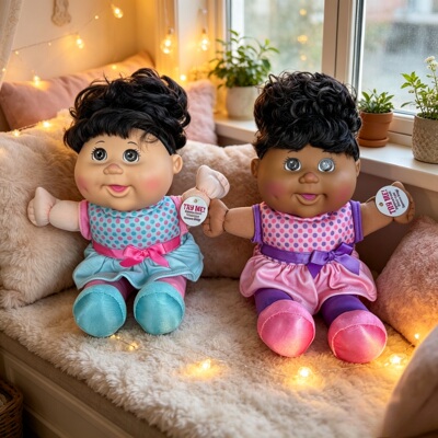 正原装椰菜娃娃Cabbage Patch双胞胎妹妹款奶嘴过家家玩具