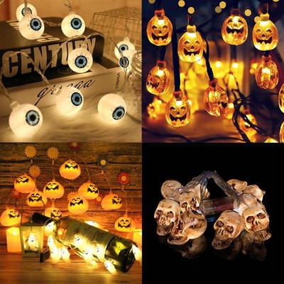 1.5m 10Led Halloween Pumpkin Ghost Skeletons Bat Spider Led