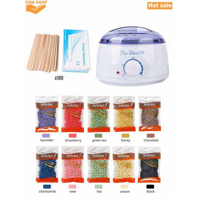 Hot Wax Warmer Heater Machine Hair Removal Beans Waxing Kit