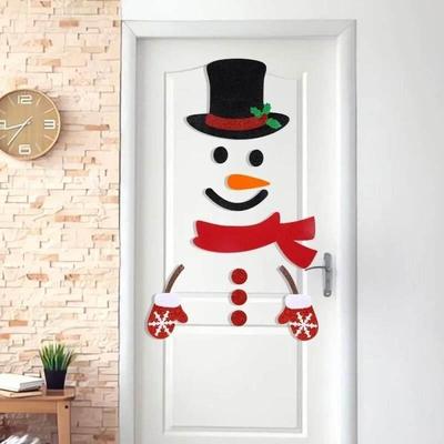Christmas Window Sticker Decor Santa Claus Snowman Door Wall
