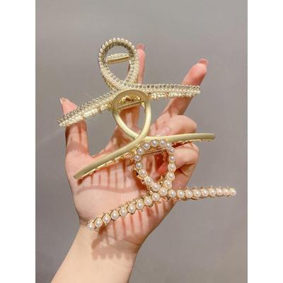 发夹Hot Sale Solid Color Claw Clip Large Barrette Crab Hair