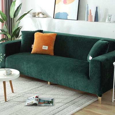 Velvet Plush Sofa Cover for Living Room Sectional Couch Cove