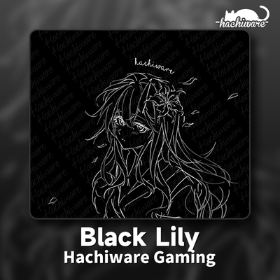 Hachiware BlackLily微绒偏涩二次元游戏鼠标垫fps电竞cs无畏契约