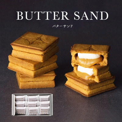 现货PRESSBUTTERSAND夹心饼干