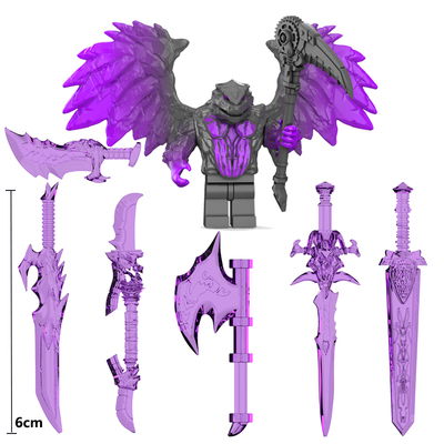 适用乐高和平精英武器罗尔boss小人仔积木盾牌大刀模型男孩子玩具