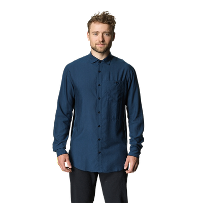 HOUDINI胡丁尼 TreeLongsleeve树男户外春夏天丝休闲长袖衬衫