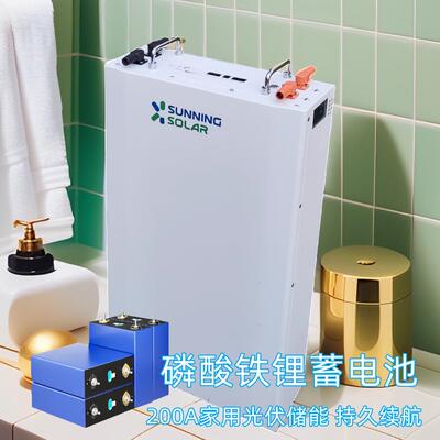 51.2V家用光伏储能电池100AH壁挂式磷酸铁锂电池太阳能储能电池