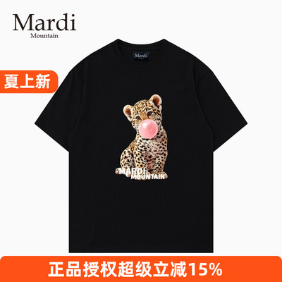 官方授权正品Mardi Mountain 韩国26夏新款情侣纯棉圆领短袖女t恤