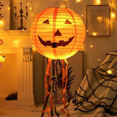 Halloween decorations, pumpkin lanterns, bars, kindergartens, shopping malls, scene decoration, hanging decorations, lu