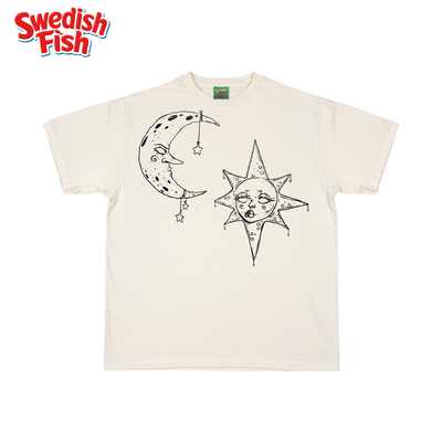 interesting灵魂！重磅街头美式嘻哈卡通oversize涂鸦亚比短袖T恤