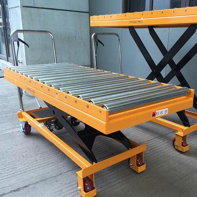 小型移动手动电动液压滚筒滚珠万向球升降平台车 热卖 定制