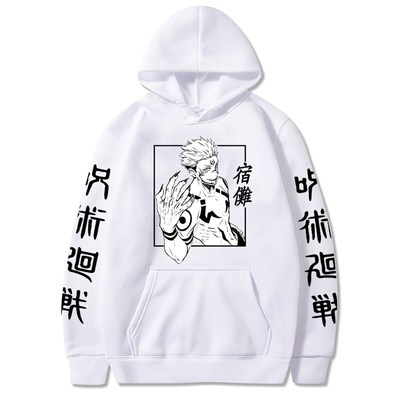 极速Japanese Anime Funny Sukuna Hoodies Japan Style XJujutsu