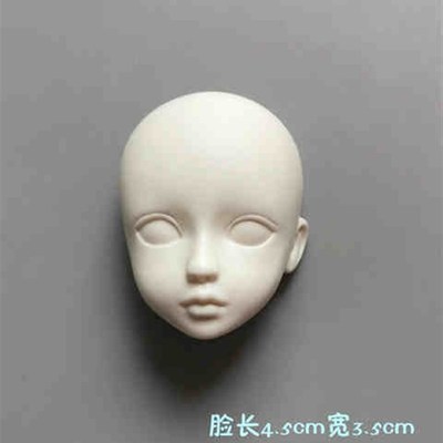 极速热卖的正比硅胶脸模超轻粘土软D陶翻糖朵带耳朵娃娃脸部模具m