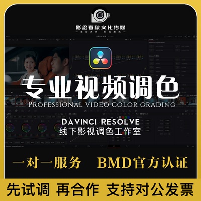 视频调色企业宣传TVC广告MV纪录片短剧达芬奇直播间LUT调色服务