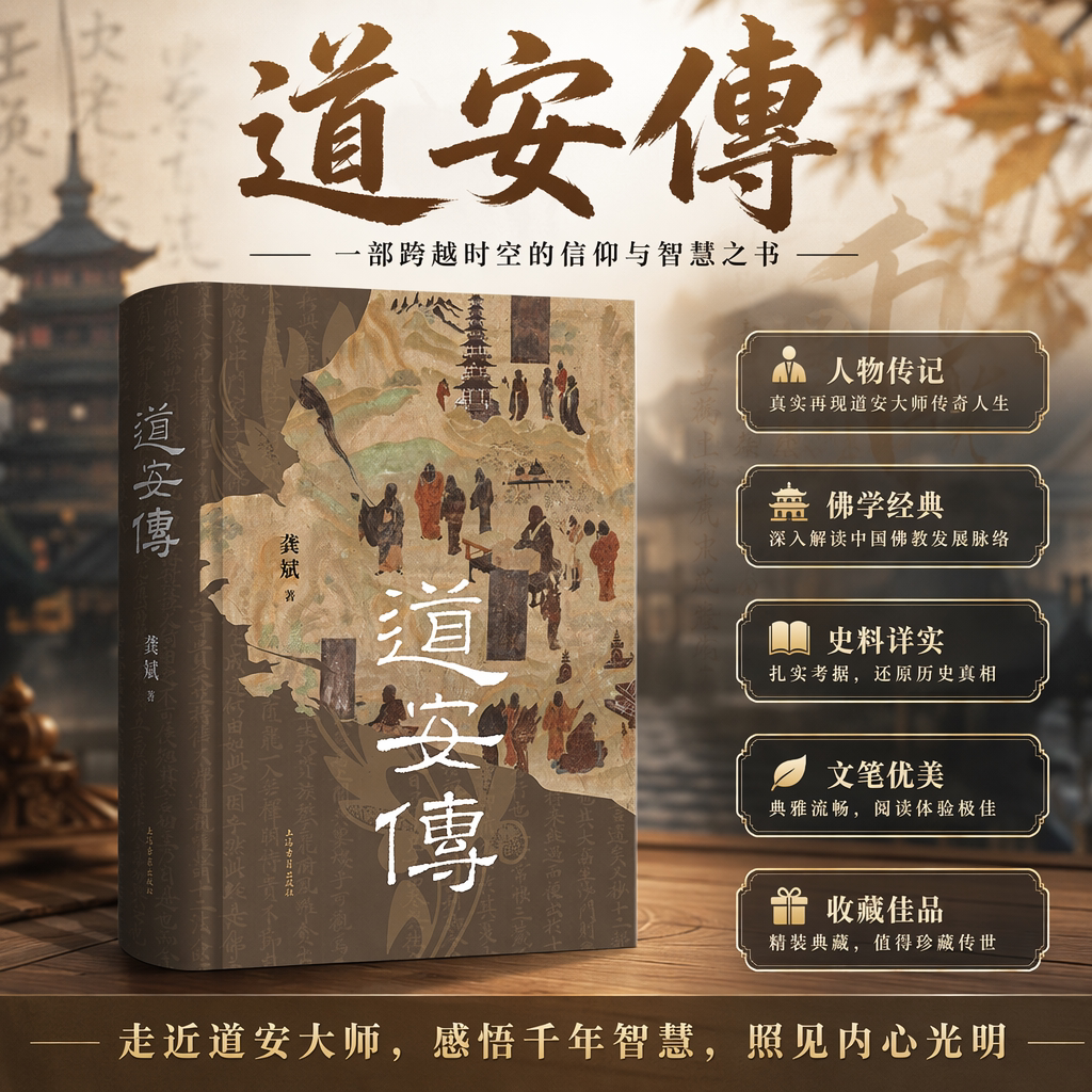 官方正版道安传精装简体横排东晋释道安高僧传记中古佛学思想史研究魏晋佛教人物评传高僧史料考据宗教文史上海古籍出版社