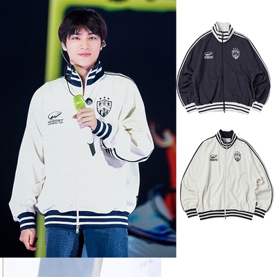 韩国正品Travel外套朴志晟同款上衣夹克美式潮牌立领拉链运动拼色