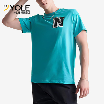 Nike/耐克正品男士字母图案圆领休闲运动短袖T恤FV3772-345