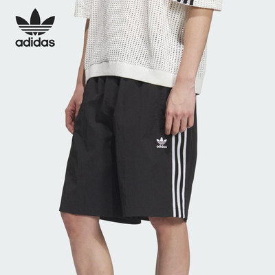Adidas/阿迪达斯正品三叶草男士足球风休闲经典梭织短裤KC0154
