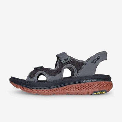 Skechers斯凯奇正品Max Cushioning男款舒适百搭凉鞋229217-CHAR