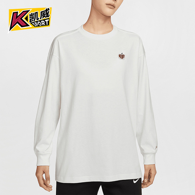 Nike/耐克正品秋季新款女士印花刺绣简约宽松T恤IB1670-133