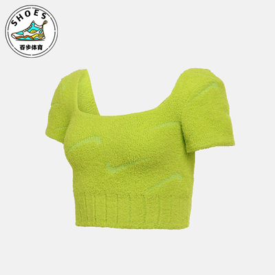 Nike/耐克正品2025女士日常方领套头短款透气运动短袖HV2771-389