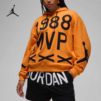 Nike/耐克正品JORDAN男女同款印花针织连帽套头衫FZ7515-806