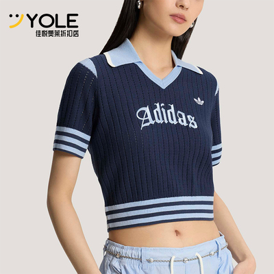 Adidas/阿迪达斯正品三叶草女士运动经典针织短袖POLO衫KT3047