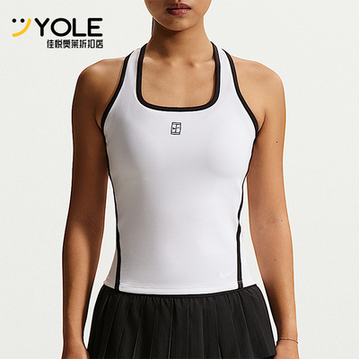 Nike/耐克正品Dri-FIT女士透气简约网球无袖T恤II3607-100