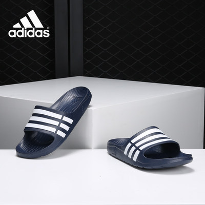 Adidas/阿迪达斯正品Duramo Slide户外轻便沙滩男女凉拖鞋 G15892