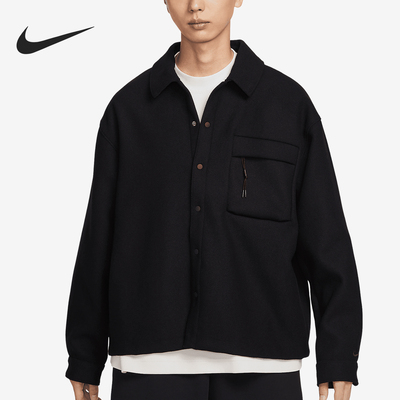 Nike/耐克正品2024新款男士运动休闲长袖衬衫外套HF0133-010