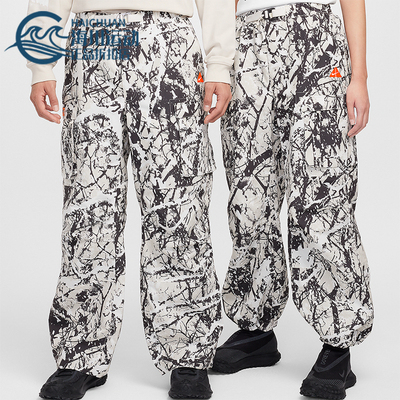 耐克男女时尚梭织宽松印花长裤