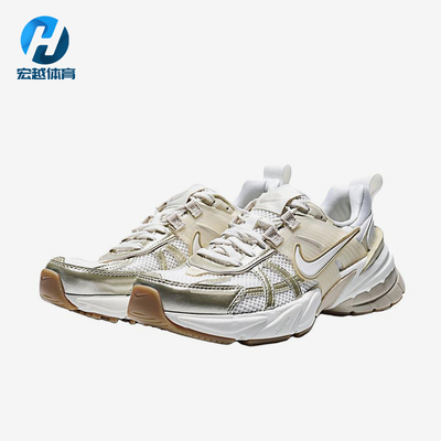 Nike/耐克正品V2KRun新款女白米白色复古经典鞋跑步鞋FD0736-116