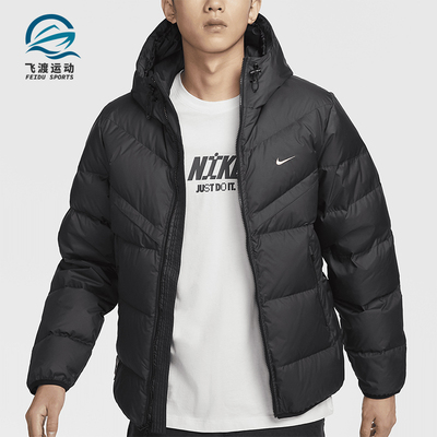 耐克男士保暖宽松印花运动羽绒服