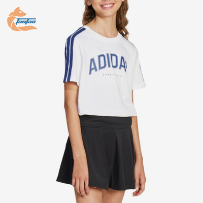 Adidas/阿迪达斯正品字母条纹圆领短袖T恤新款短袖T恤JI6674