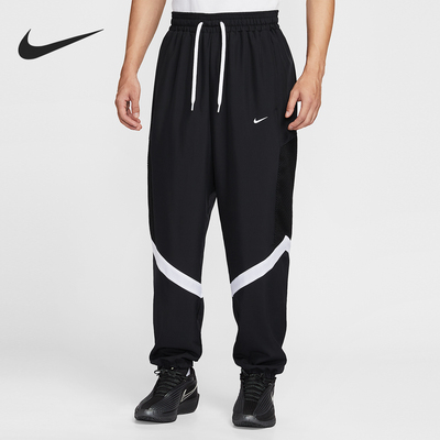 Nike/耐克正品Icon男士休闲梭织薄绒系带篮球运动长裤HV3366-010